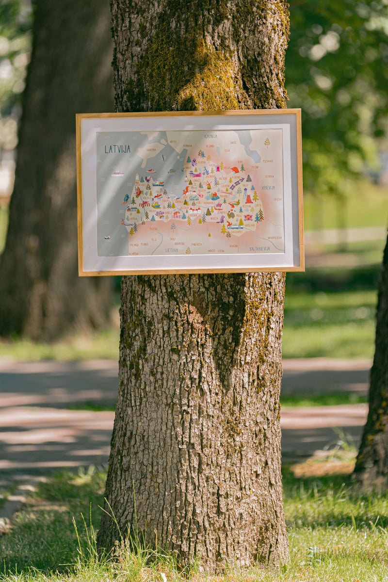 5. Poster - Map LATVIA – Tu Tu Family